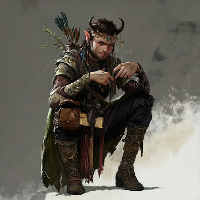 Create a awesome dnd character art and dnd character art by ...