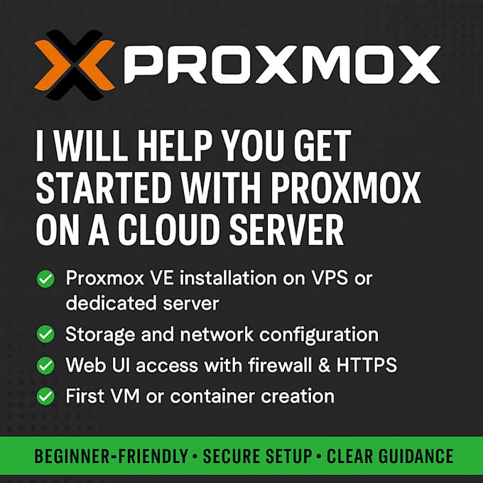 Install and configure proxmox ve on your vps or dedicated server with support by Tonyserac | Fiverr