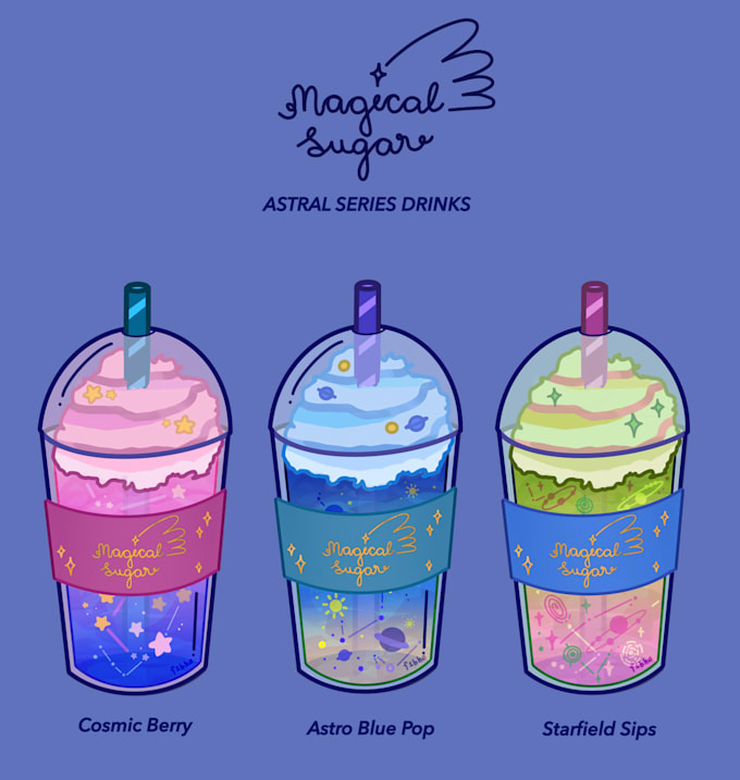 Draw dreamy starry cute illustrations by Farzatelier | Fiverr