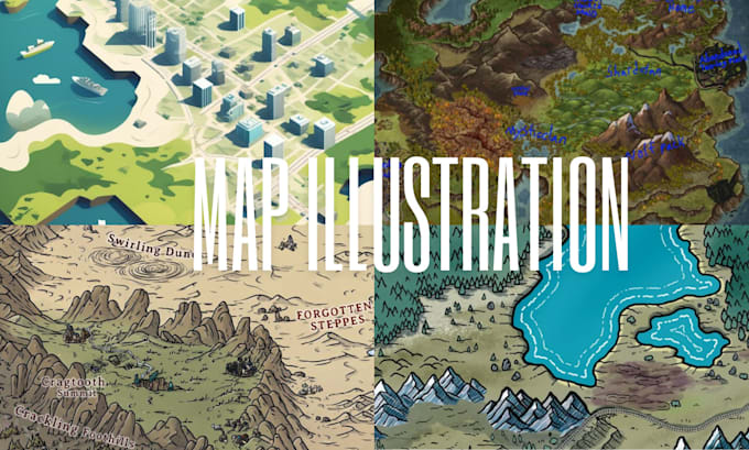 Design fantasy map vector map dnd illustration city map event map ...