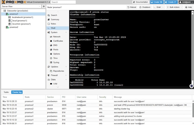 Install and setup proxmox, oracle box, hyperv, cluster, firmware, vmware, ceph by Adksolution ...