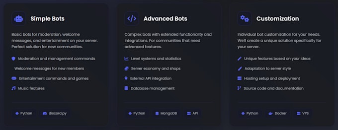 Create custom discordbot with python and discordpy by Carterapollodev ...