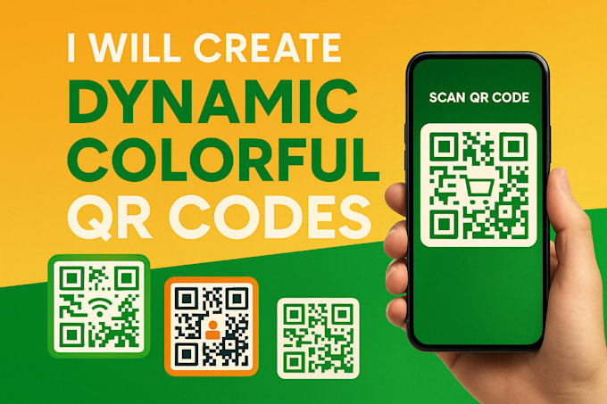 Create dynamic colorful qr codes visiting card event booking by Olivia ...