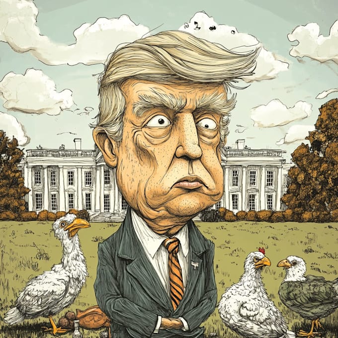 Illustrate your political cartoon by Rumican | Fiverr