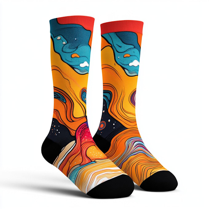 Make a custom and unique socks design art for you by Vlaringale | Fiverr