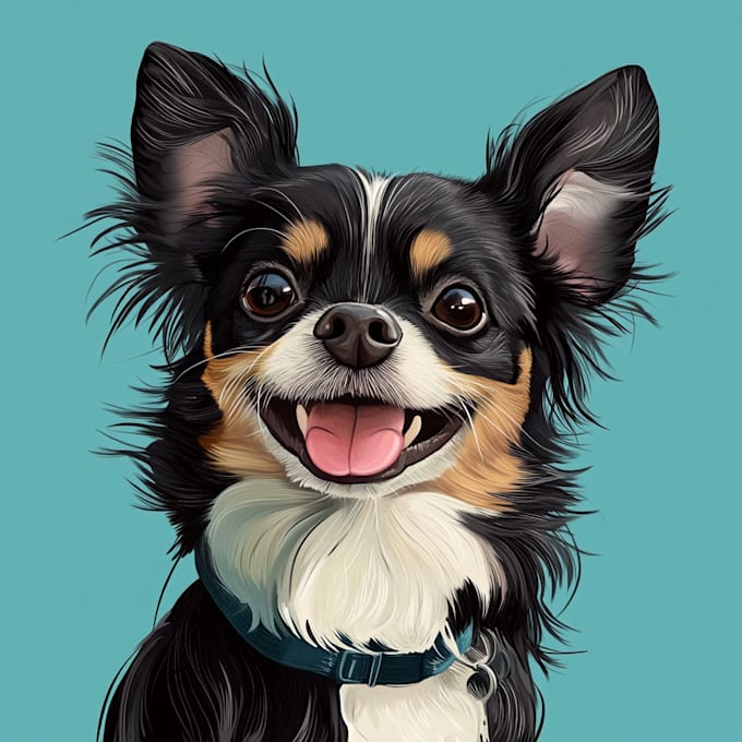 Design a custom disney pet portrait illustration by Molliefisher | Fiverr