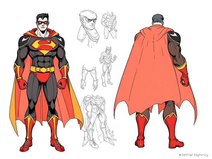 Design superhero character design concept art for your comic by ...