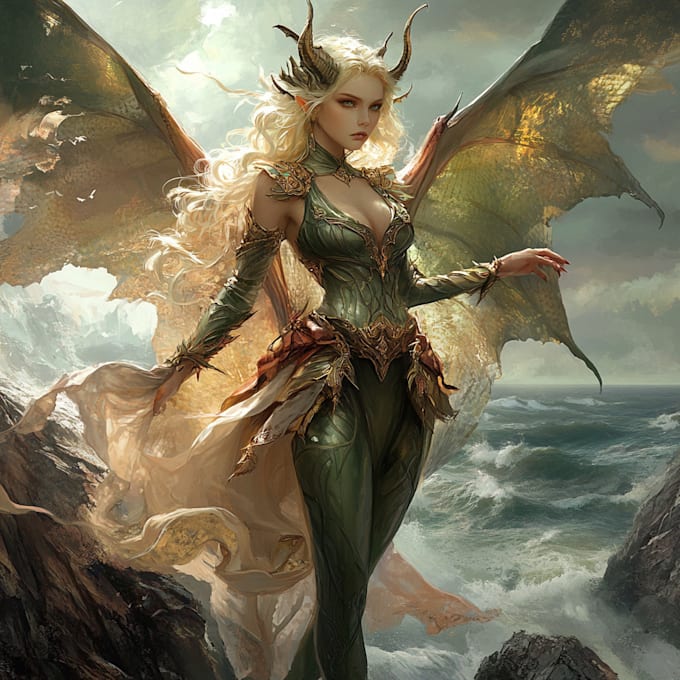 Fantasy character art, dnd illustration or concept art for you by ...