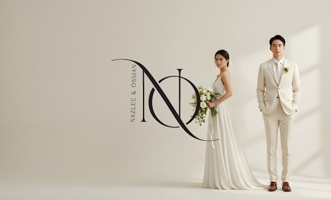 Create beautiful initials,monogram and highly minimal wedding logo in ...