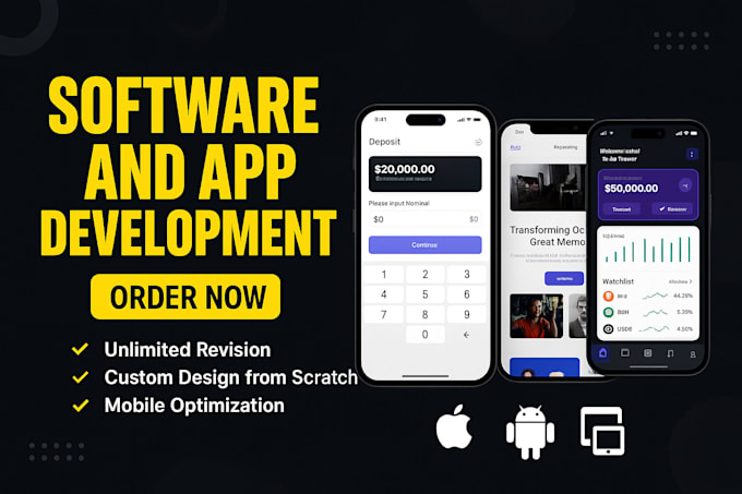 Develop ios mobile app development app creation flutter flow and react ...