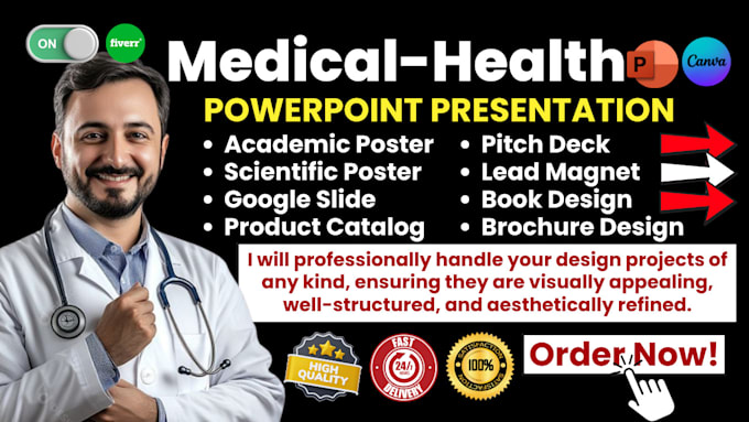Design medical poster, powerpoint slides, academic poster, company ...