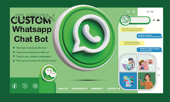 Build you your own custom whatsapp chat bot by Pexelbeats | Fiverr