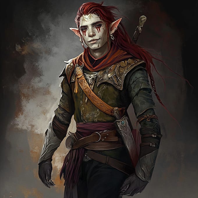 Create dnd character art illustration, dnd party, fantasy, game art ...