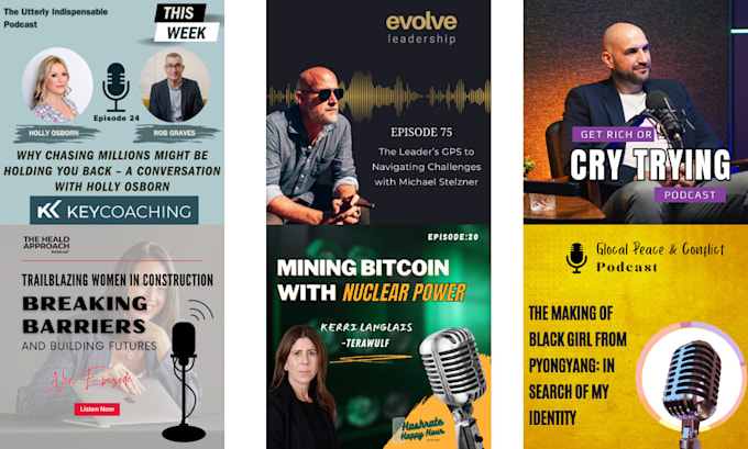 Make a podcast logo design and podcast cover art by Ominiknight | Fiverr