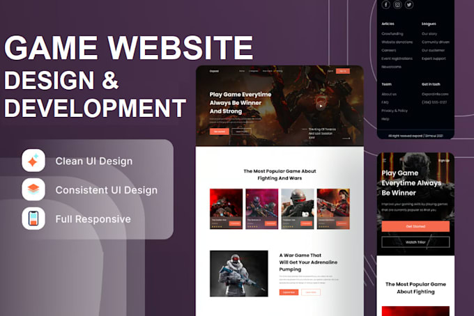 Create a custom gaming, hobby, or clan website by Sonmudur4 | Fiverr