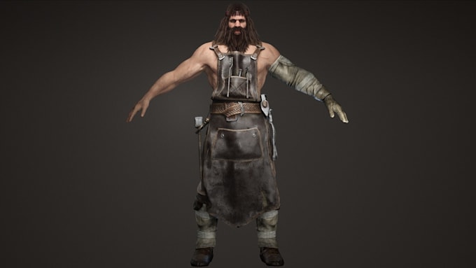 Fantasy character, realistic 3d human model, 3d armor, 3d animaze, nft ...