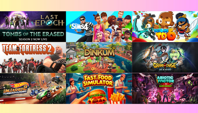 Do steam page capsule concept game art character design game ui logo ...