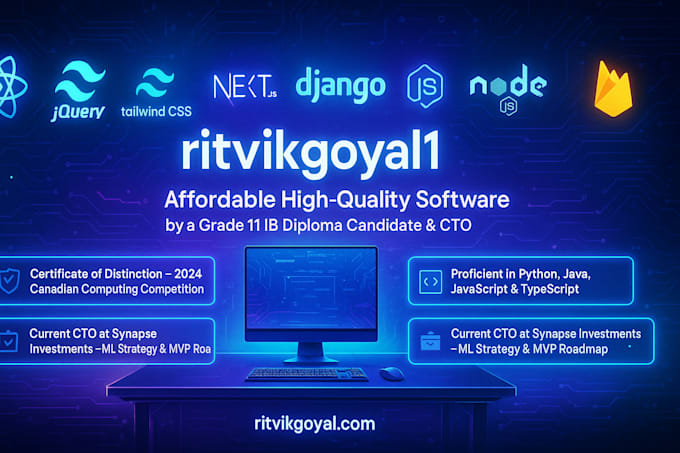Create affordable high quality softwares by Ritvikgoyal1 | Fiverr