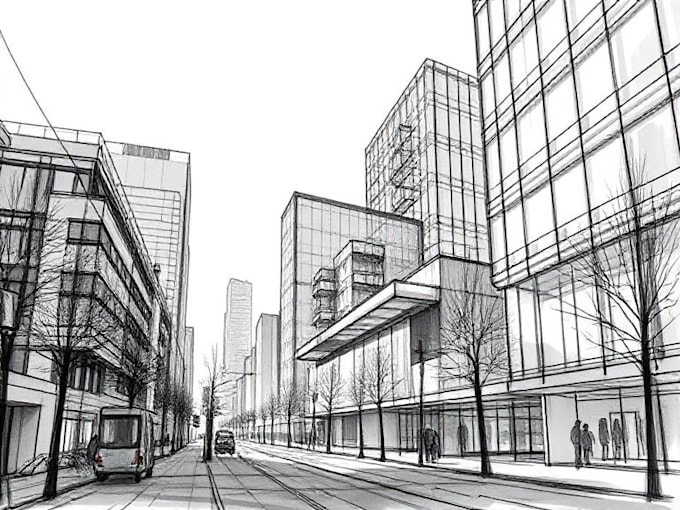 Draw an amazing architecture and urban design sketch by Saskiaysens ...