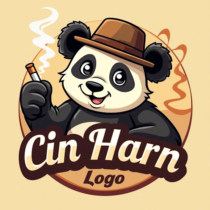 Design high quality esport panda smoking mascot logo with unlimited ...