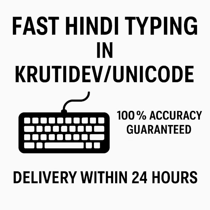 Do fast hindi typing in krutidev or unicode by Komalgautam322 | Fiverr