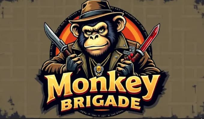 Create amazing monkey mercenary logo with text all files by Malachi ...