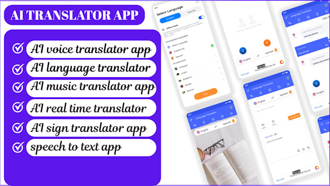 Develop ai translator app, ai voice translator app, ai real time ...