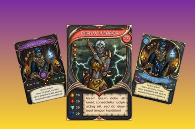 Card game illustration card game art card game design card game ...