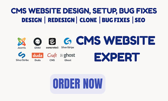 Design website fix bugs on joomla, grav, concrete5 duda, craft cms, ghost cms by Graphiksxpert ...