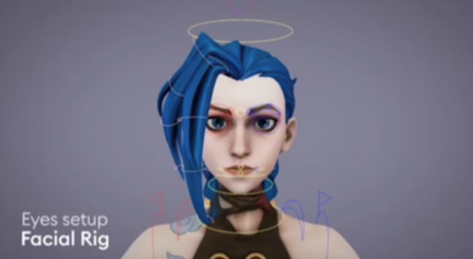 3d model and 3d rig 3d game character,facial rigging,weight painting in ...