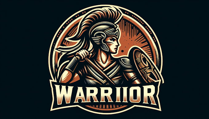 Design unique women warrior logo with free vector file by Geovanni ...