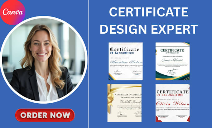 Design editable canva certificate templates for award, appreciation and ...
