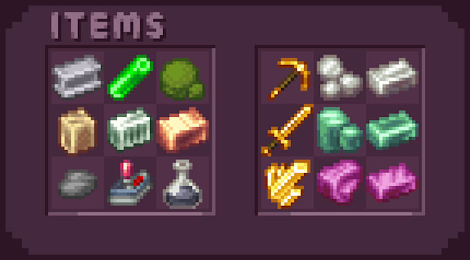 Create minecraft textures for items and blocks by Etherton | Fiverr