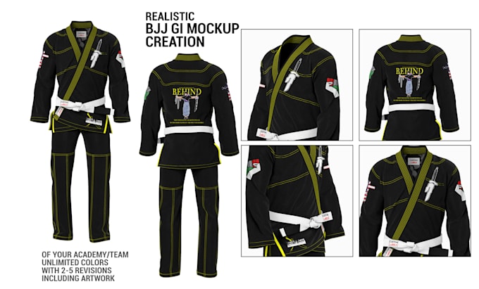 Design martial arts wear bjj gi and jiu jitsu mockup by Ab_studio44 ...