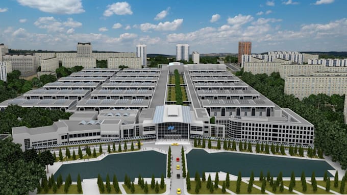 Do 2d 3d rendering and animation of urban design, town planning, master ...