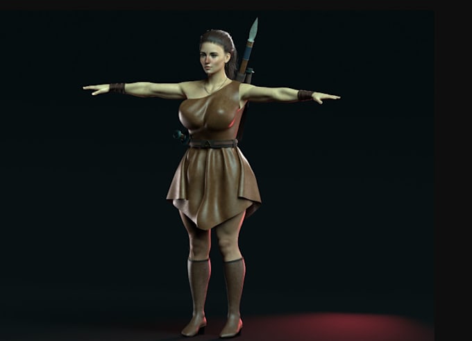 Female nsfw 3d character,ue5 game 3d model,zbrush stl headbust,weapon,armor,glb by Darenmic | Fiverr