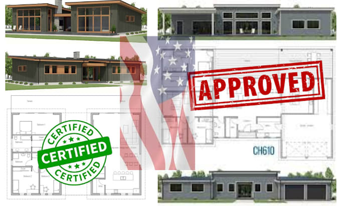 Draw, sign and stamp architectural plan and floor plan for city permit ...