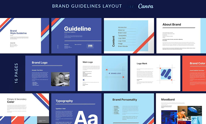 Design brand guidelines style guide book corporate identity logo design ...
