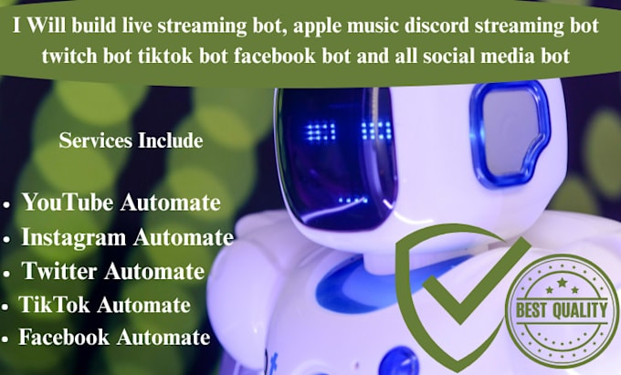 Build live streaming bot, apple music discord streaming bot twitch ...