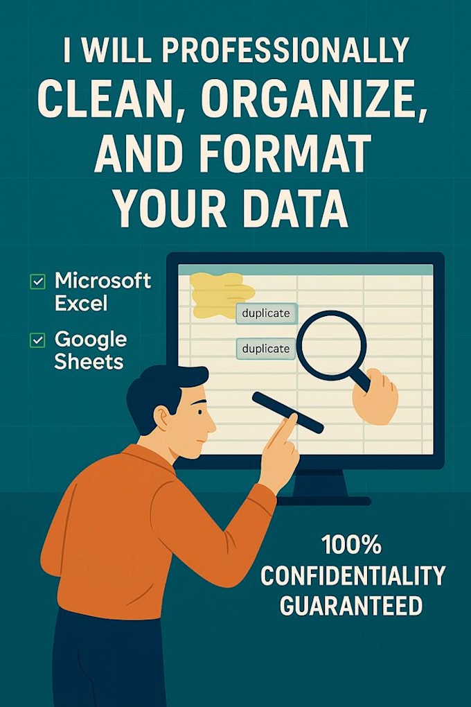 Professionally clean, organize, and format your data by Syahira04 | Fiverr
