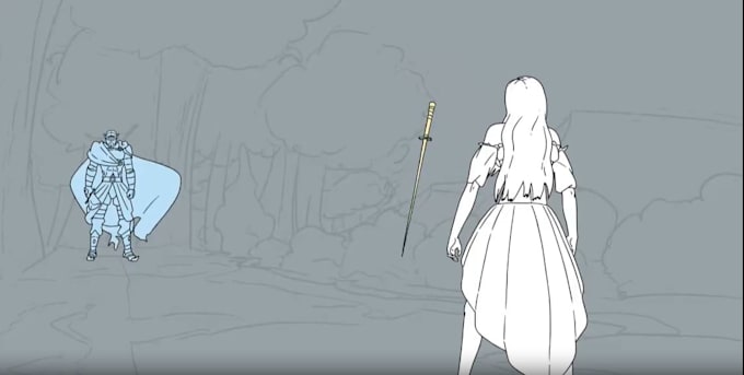 Do 2d line art animation frame by frame , flip book, pencil sketch ...