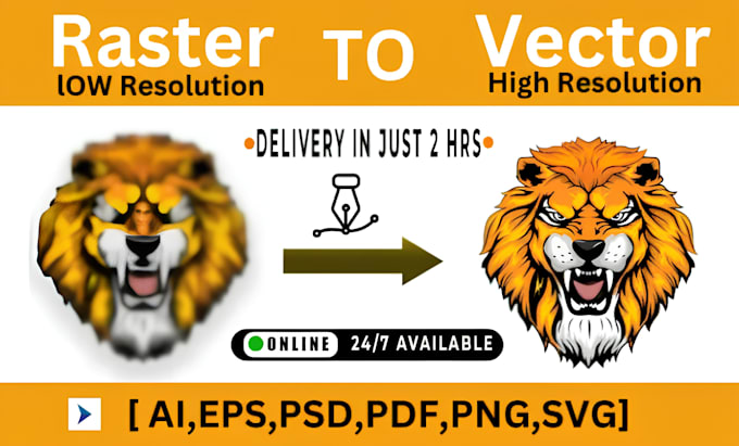 Affordable raster to vector conversion services by Hsdesigns00 | Fiverr