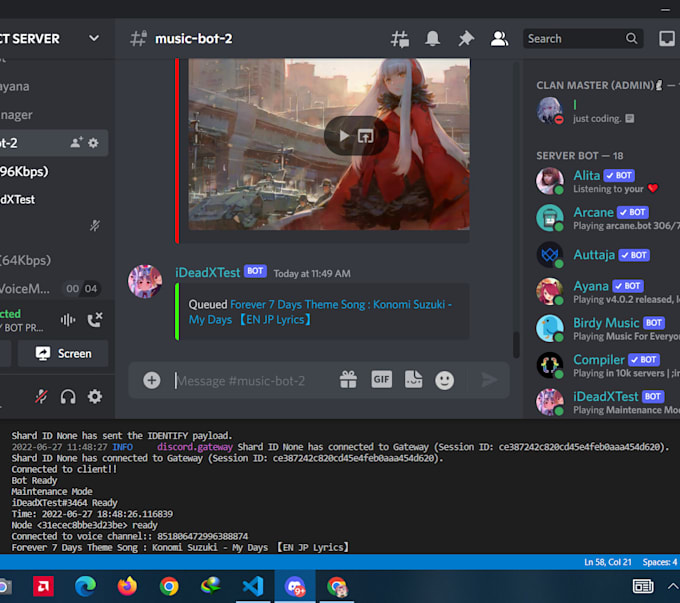 Create a discord bot for your server by Rafiahmad07 | Fiverr