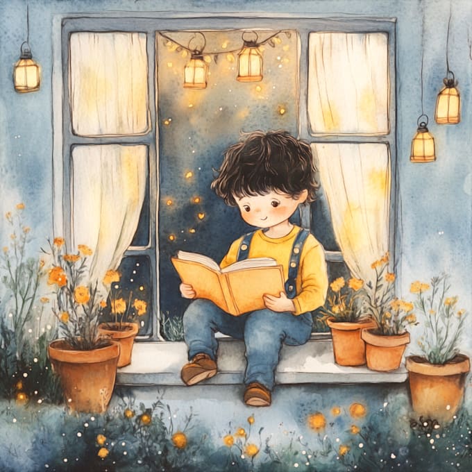 Children story book illustration watercolor by Angelrupaa6049 | Fiverr