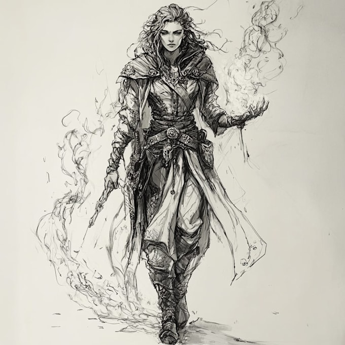 Draw dnd art character, creature, game art, sheet, fantasy art by ...