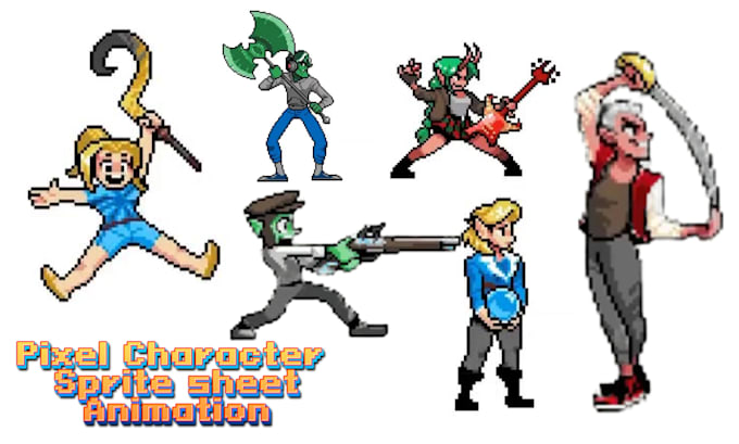 2d game character animation, spritesheet pixel animation, video games ...