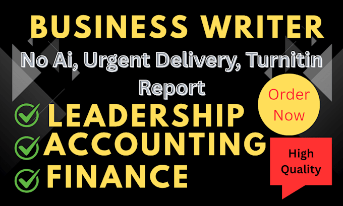 Do business management assigned, economics, accouting finance, leadership, mba by Link_building7 ...