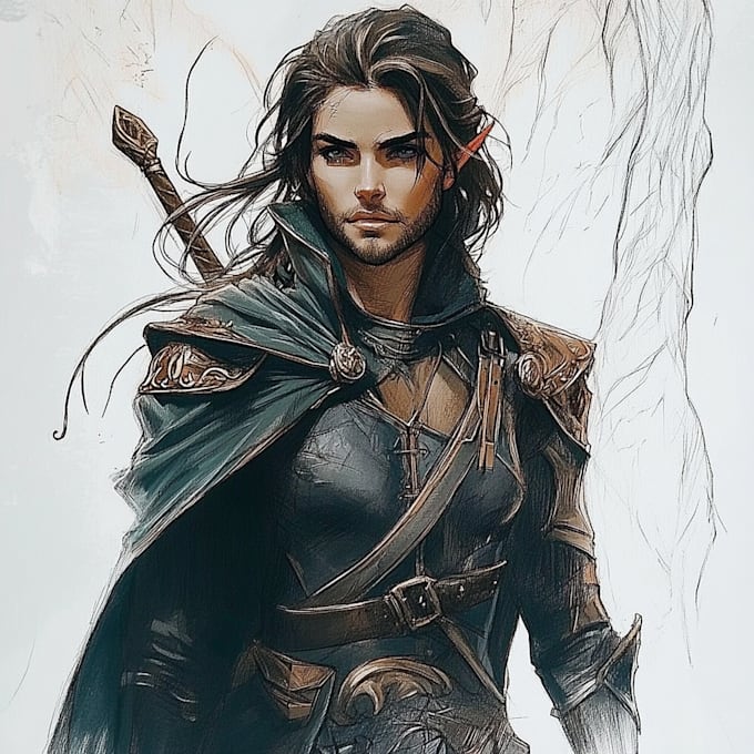 Design an fantasy and dnd character for you by Lourdelds | Fiverr