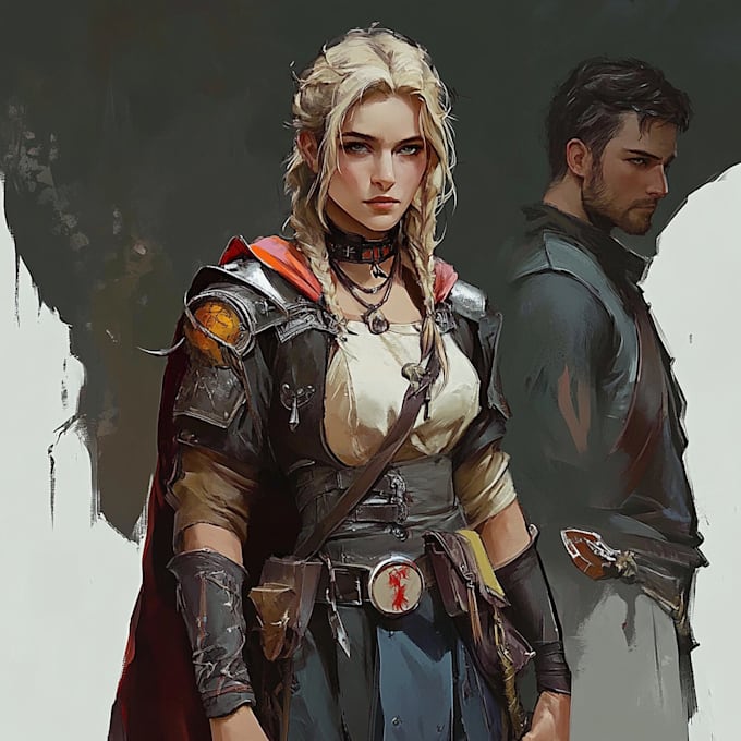 Draw character art reference, fantasy design in anime style by ...