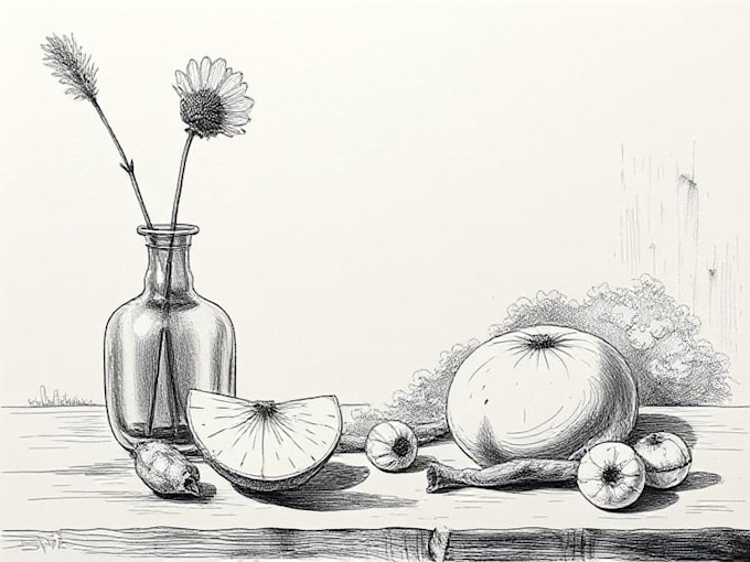 Create pen and ink drawings and object illustrations by Adamouw | Fiverr